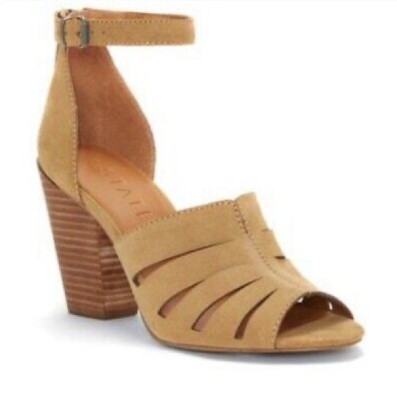 1. State | Shoes | State Nallay Suede Block Heel Sandals In Tan Sz 75 ...
